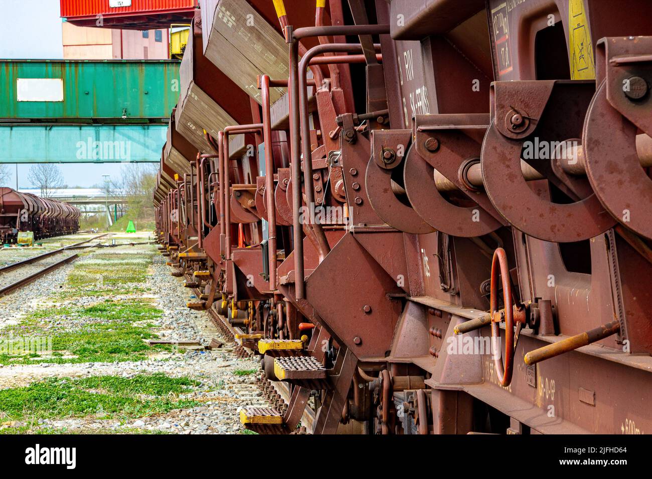 a set of wagons for rail transport Stock Photo - Alamy