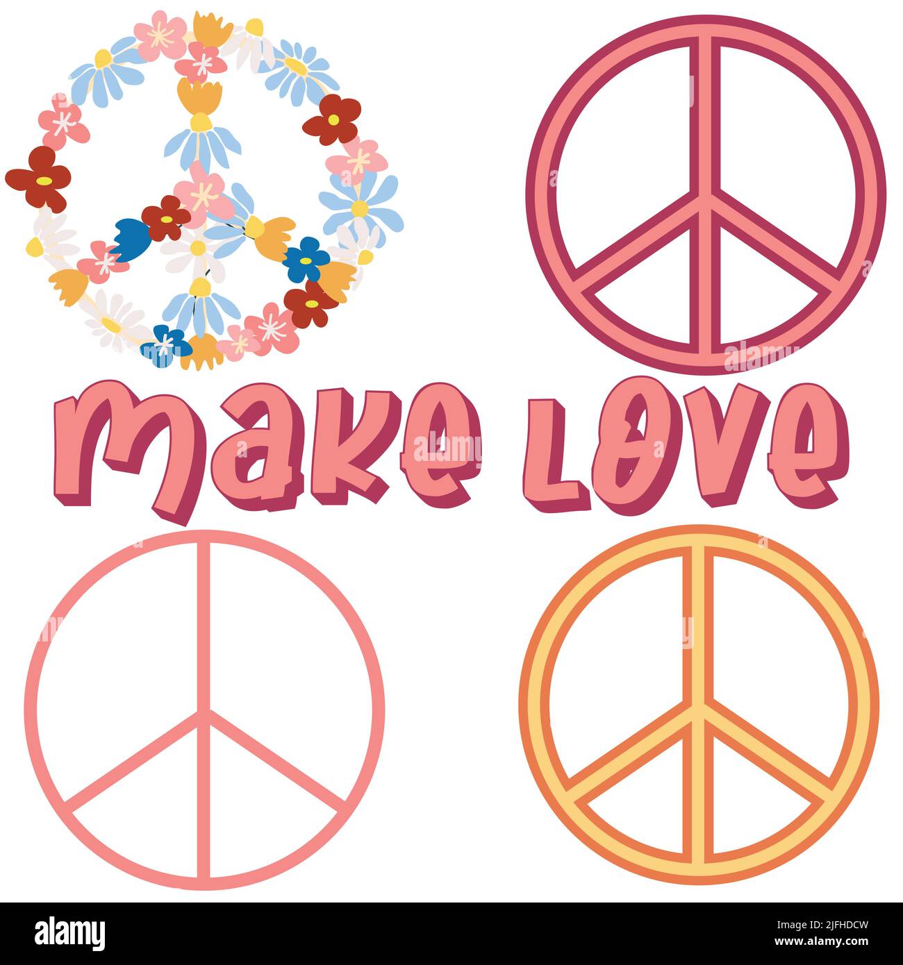 Pacific symbol. Traditional flower crown. Peace in the world. Editable ...