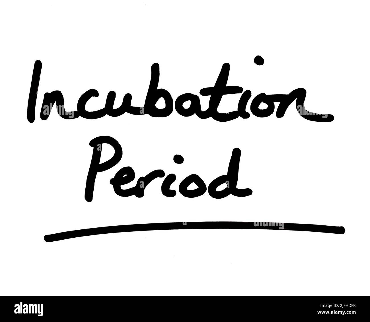 Incubation Period, handwritten on a white background Stock Photo - Alamy