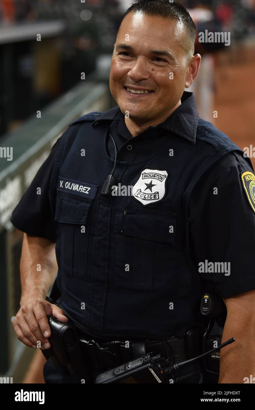 Houston Police Officer V. Olivarez helps keep us safe during the MLB ...