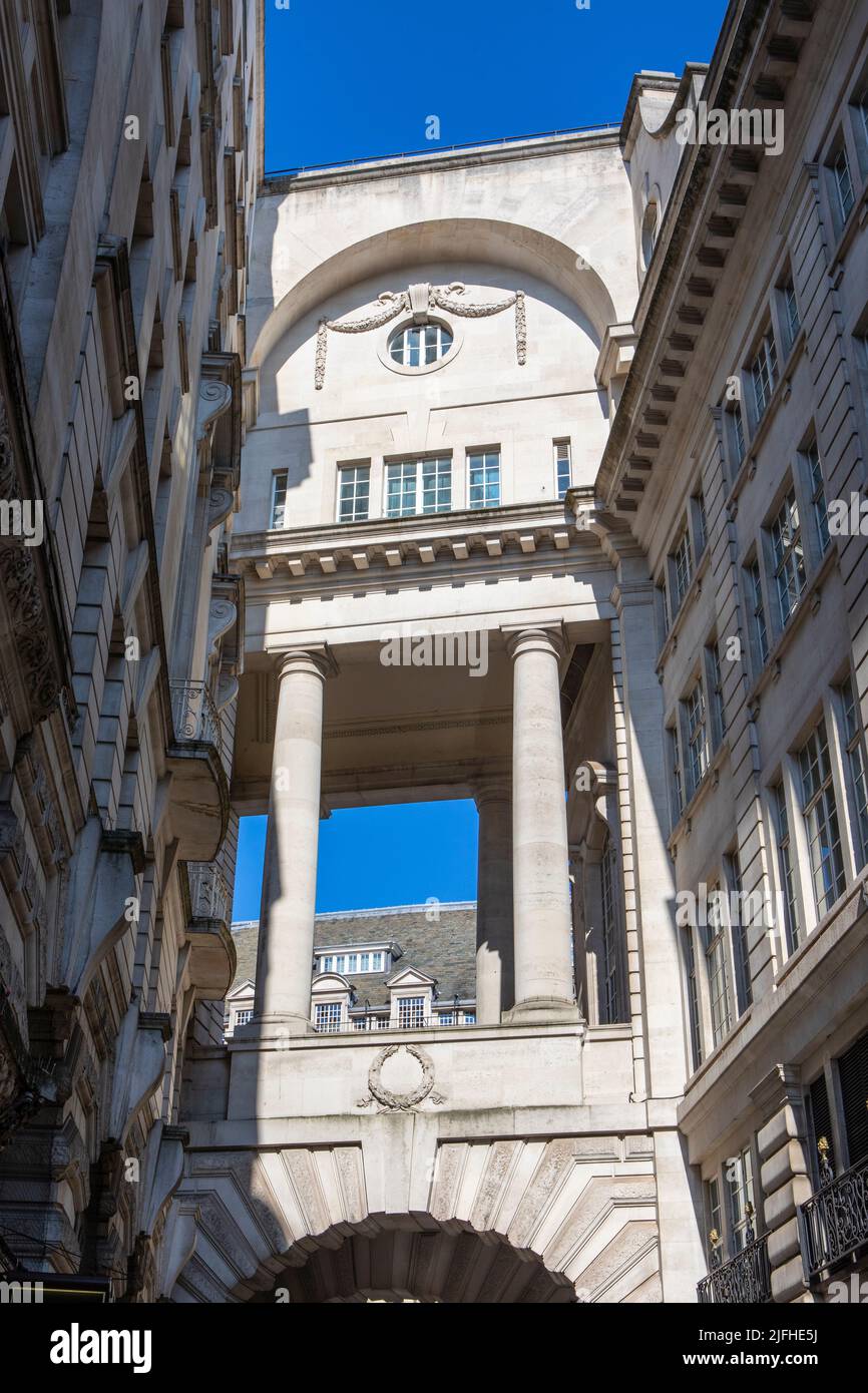 A view of the magnificent Air Street arch, located between Regent ...