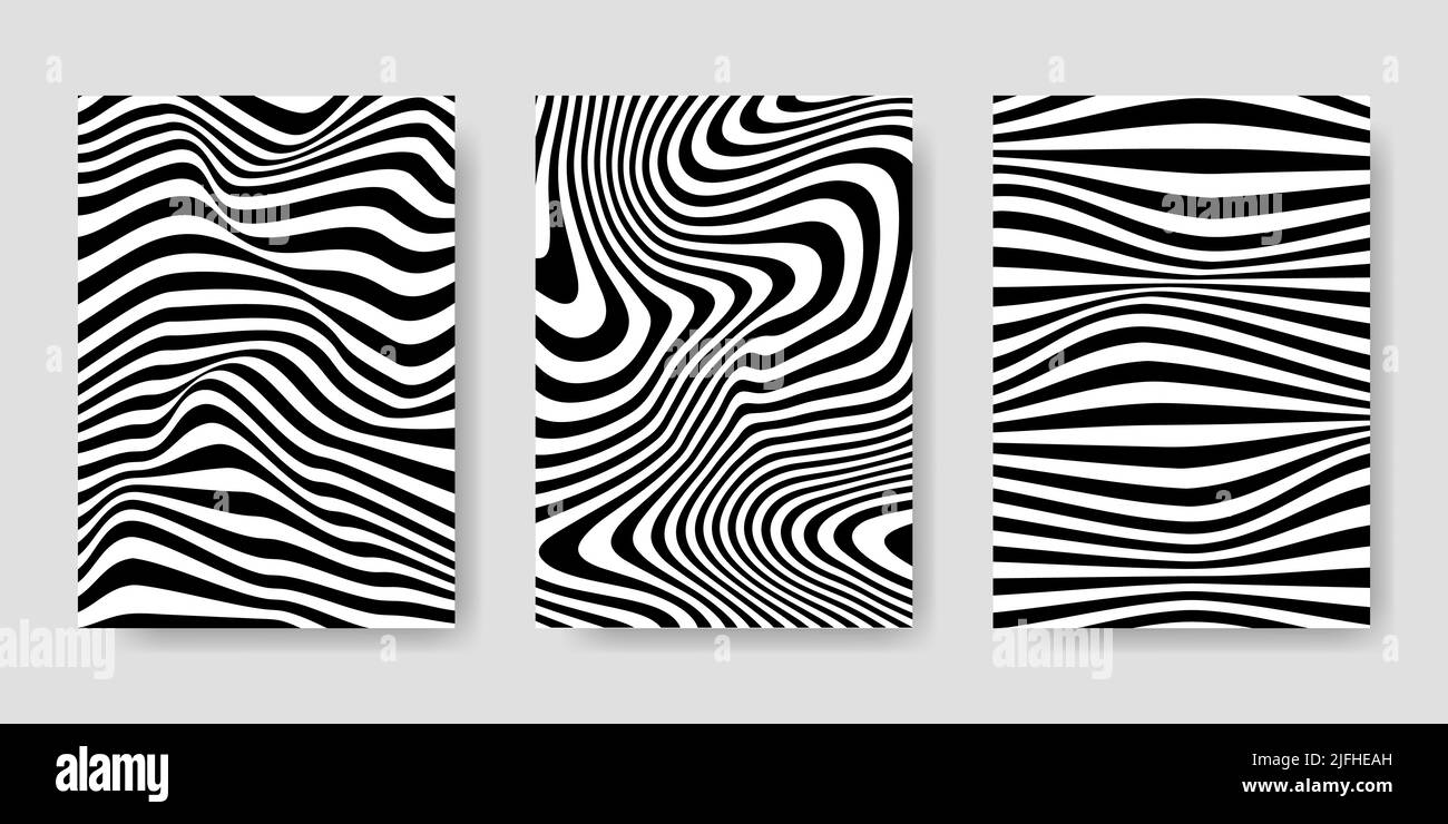 Abstract background set of wavy shapes. Vector illustration Stock ...