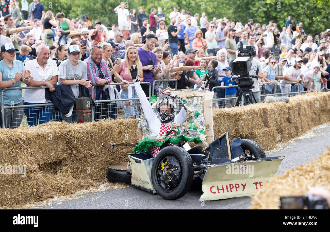 EDITORIAL USE ONLY Lads Up Norf takes part in the Red Bull Soapbox Race ...