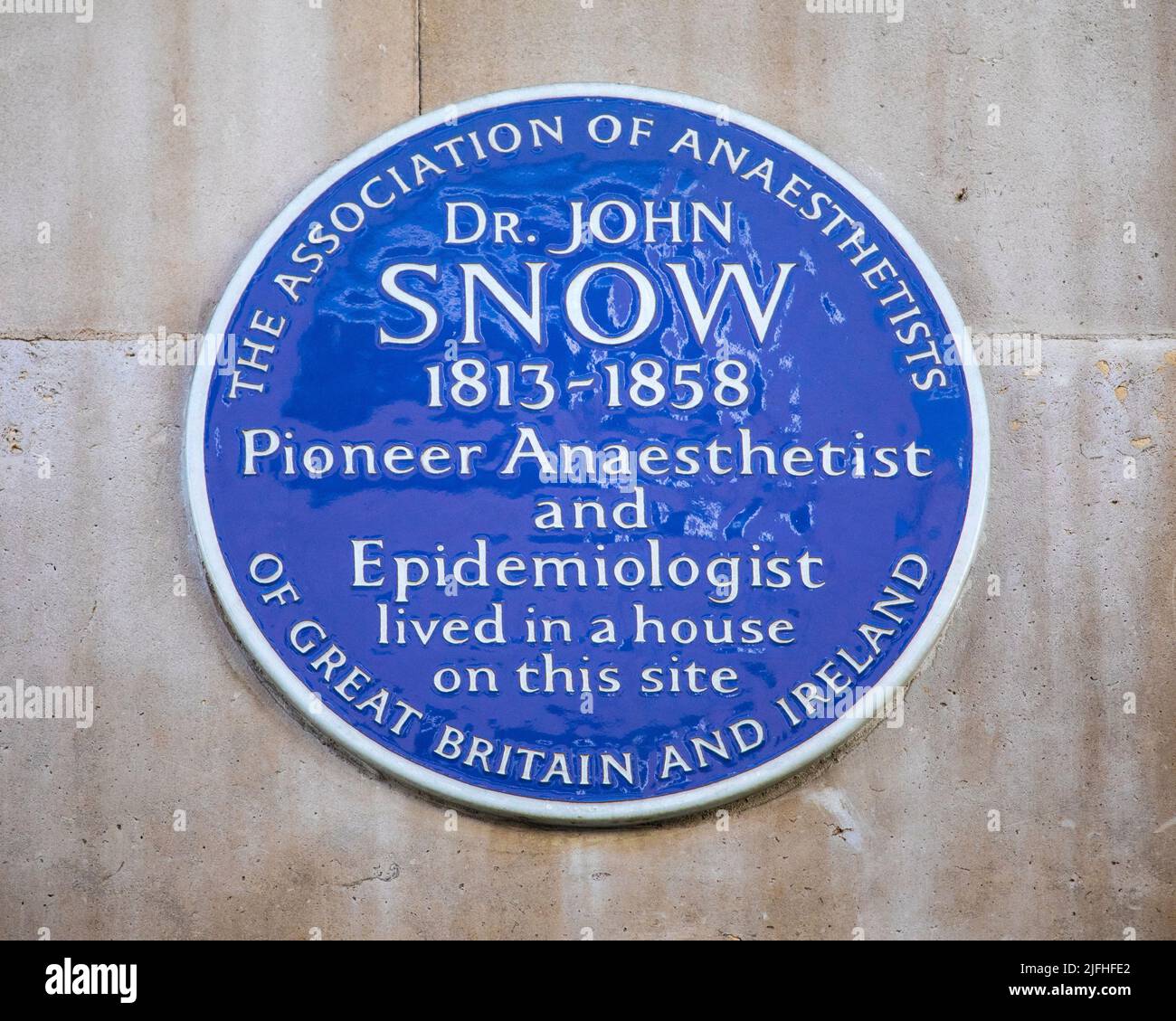 Dr john snow london blue plaque hi-res stock photography and images - Alamy