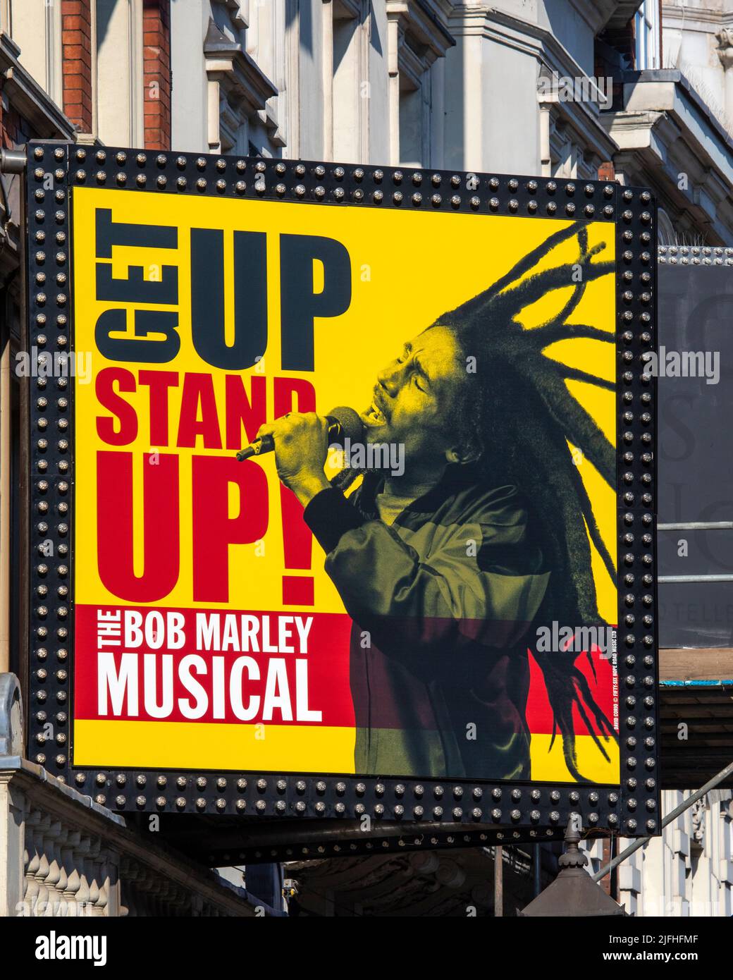 London, UK - March 8th 2022: Promotional Poster on the exterior of the ...