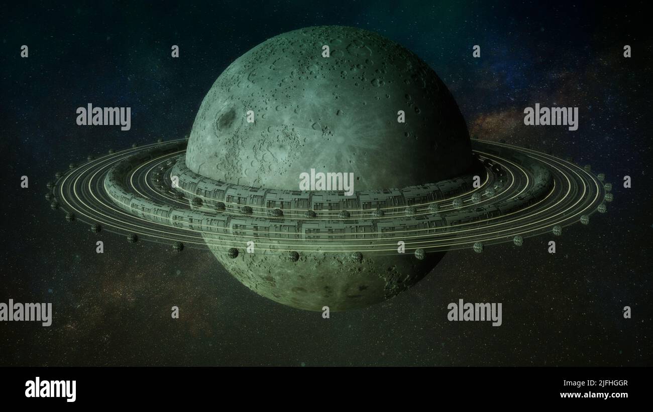 3d render. Imaginary fictional planet Stock Photo - Alamy