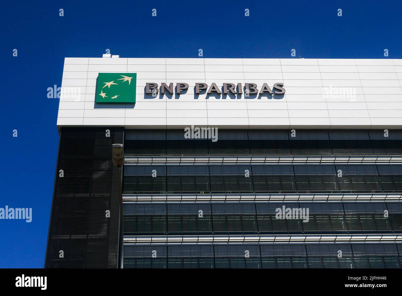 Madrid, Spain. 1st July, 2022. BNP Paribas office building in Madrid ...