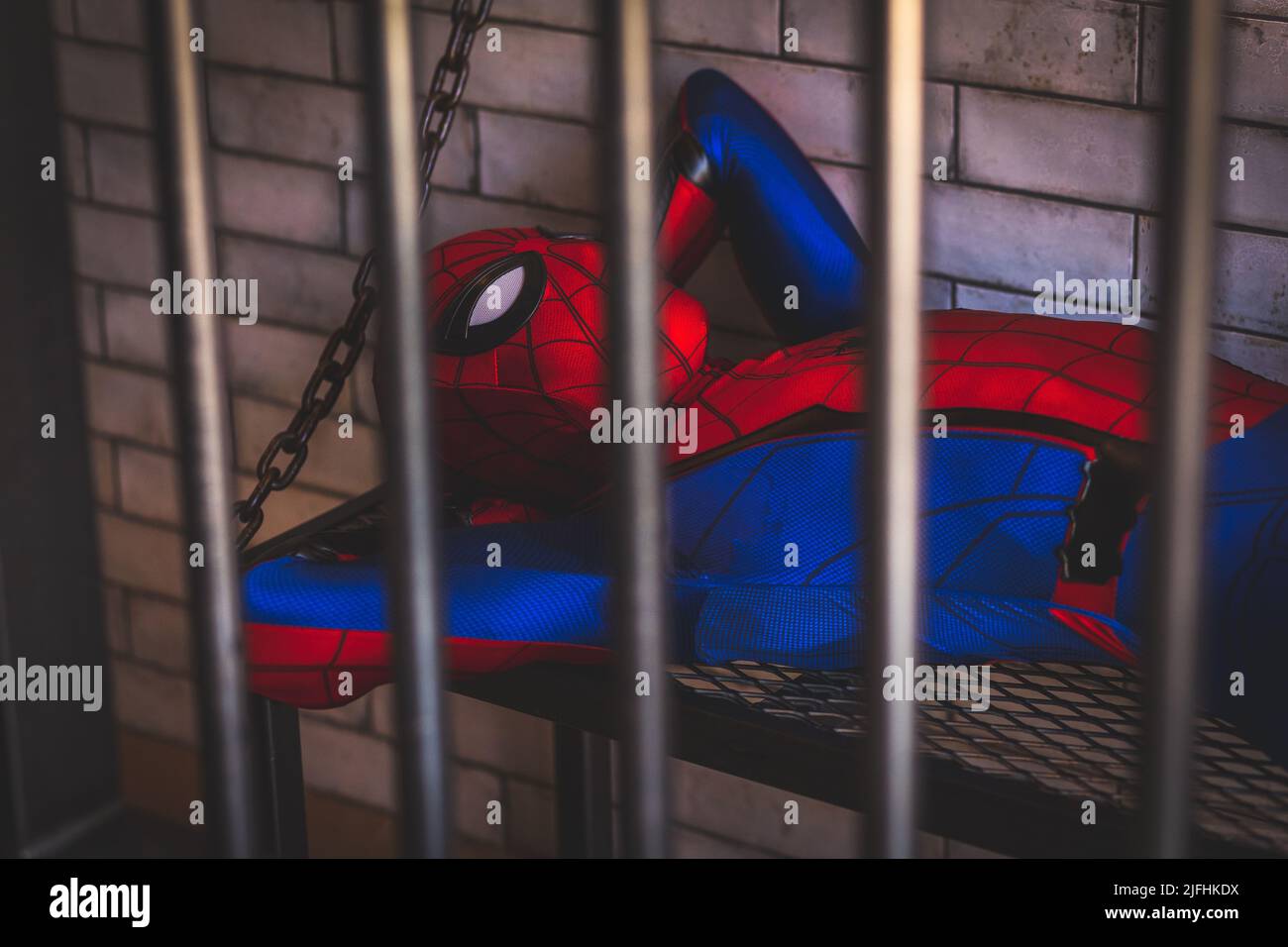 Spider web character power hi-res stock photography and images - Alamy