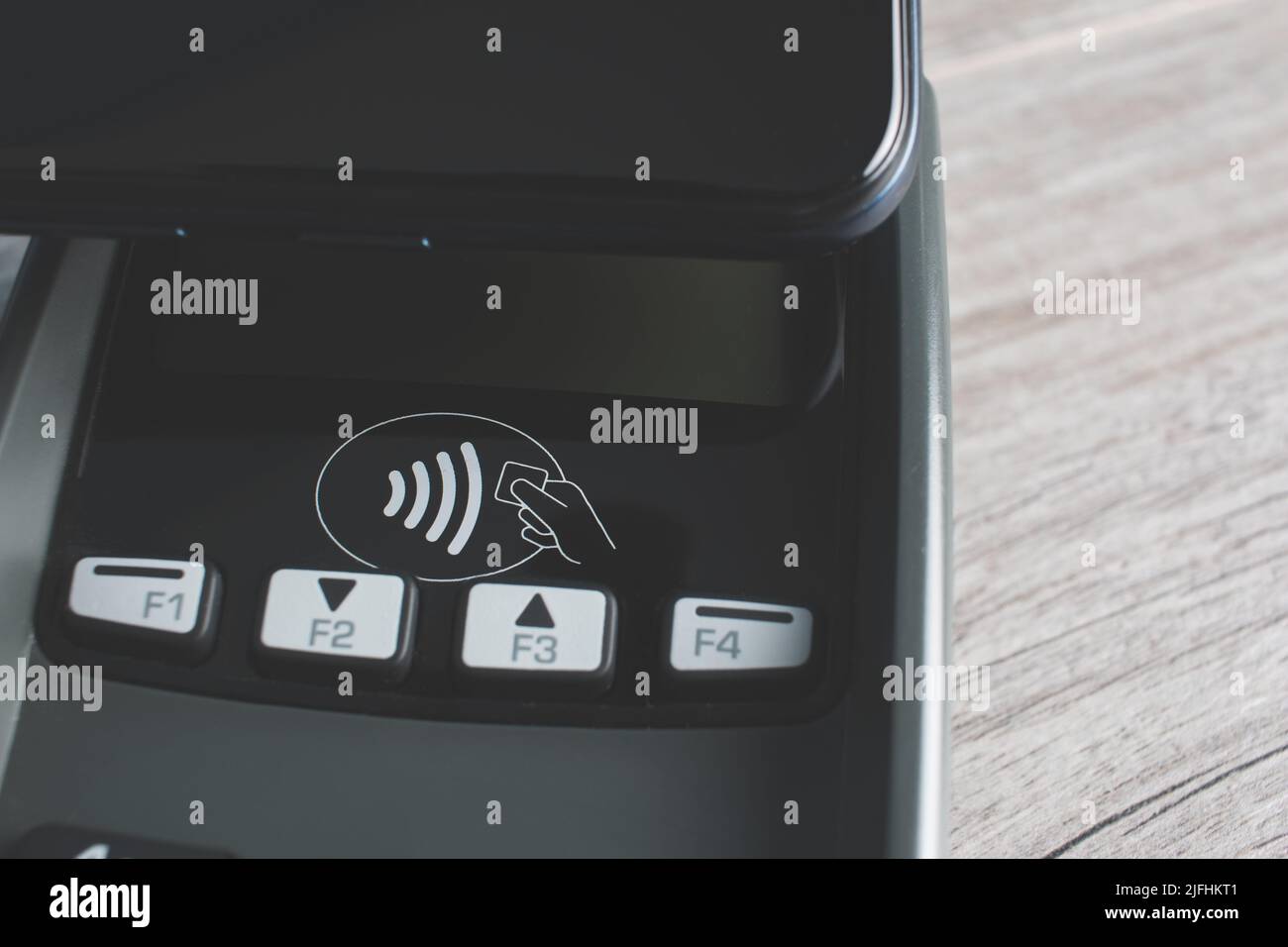 A closeup of the phone with the micro ATM, NFC mobile payment Stock ...