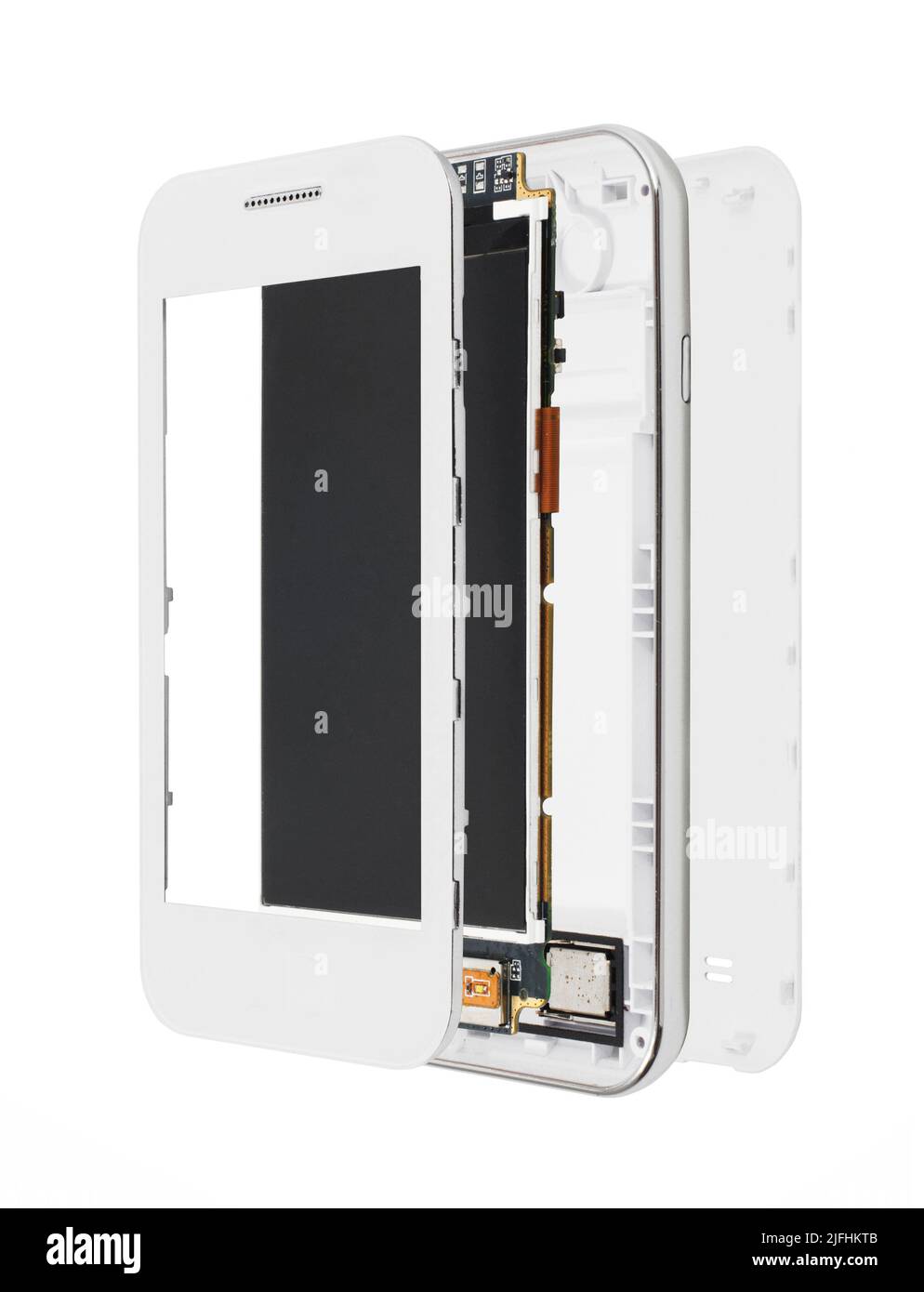 Disassembled smartphone isolated on white Stock Photo - Alamy