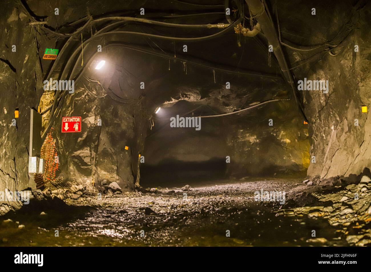 Underground mine, mining, extraction of mineral and rock subsoil for ...