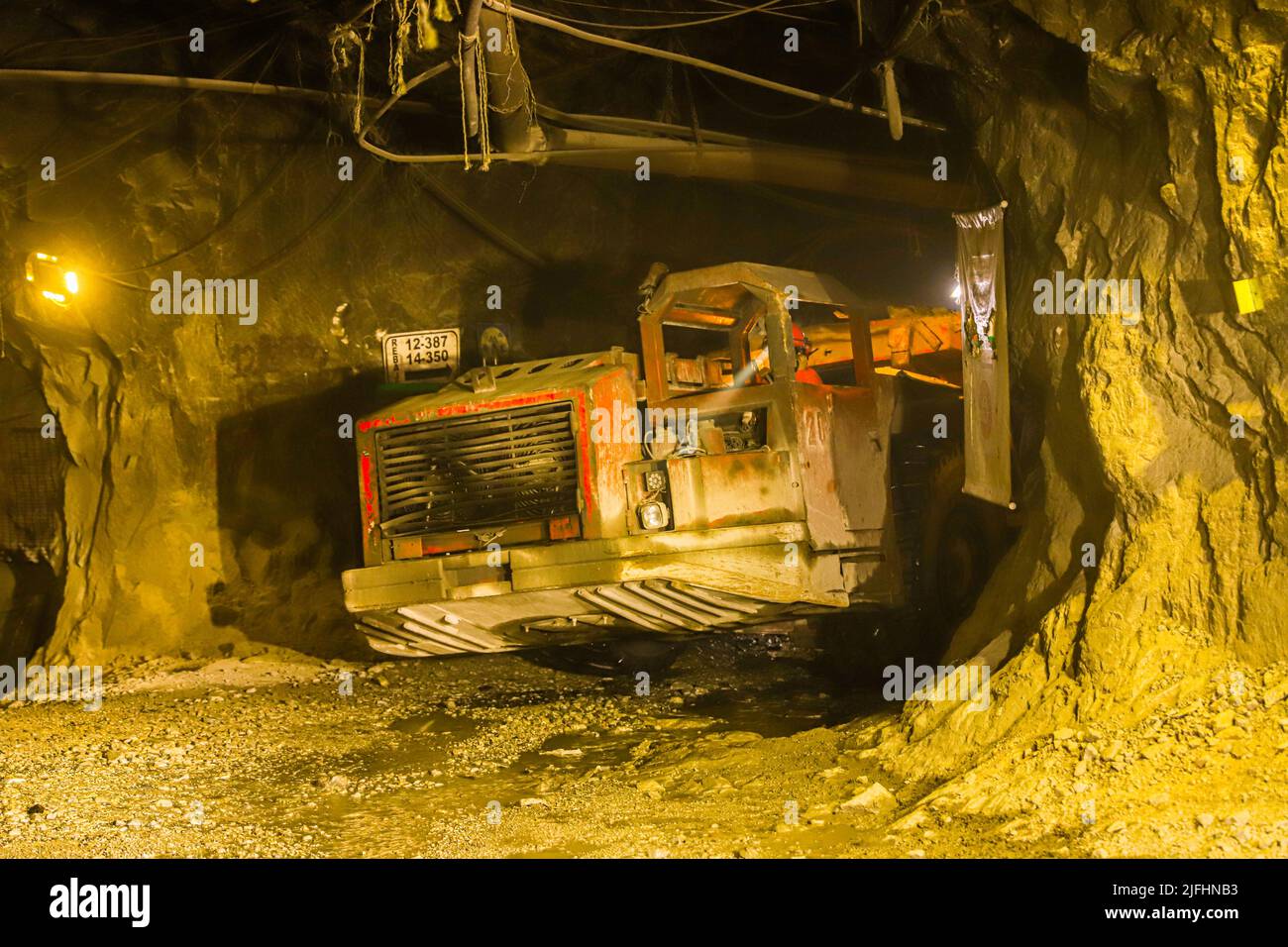 Underground mine, mining, extraction of mineral and rock subsoil for ...
