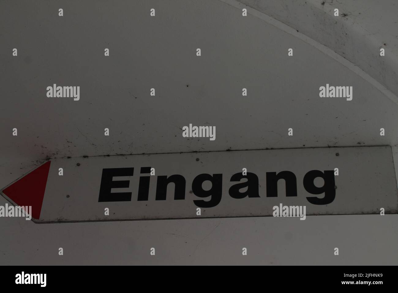 old entrance sign in germany Stock Photo - Alamy