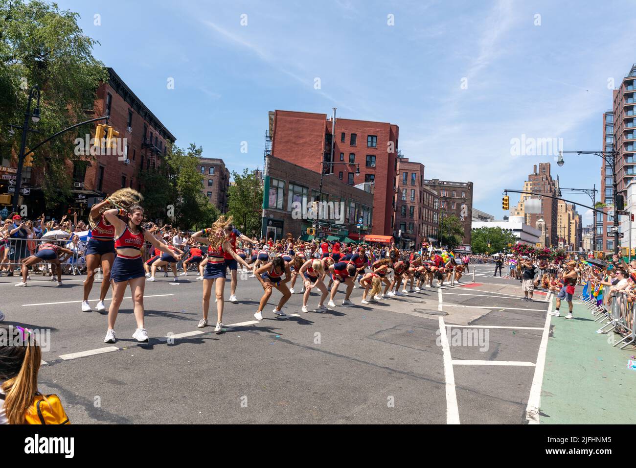 Cheer New York performing at the Pride Parade in NYC on June 26, 2022 ...