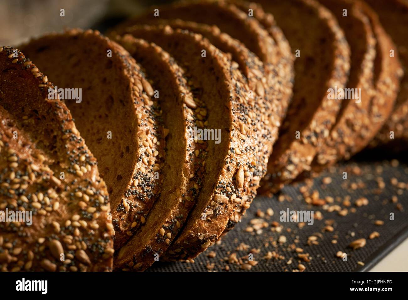 Organic natural seed bread baked at home. High quality photo Stock ...