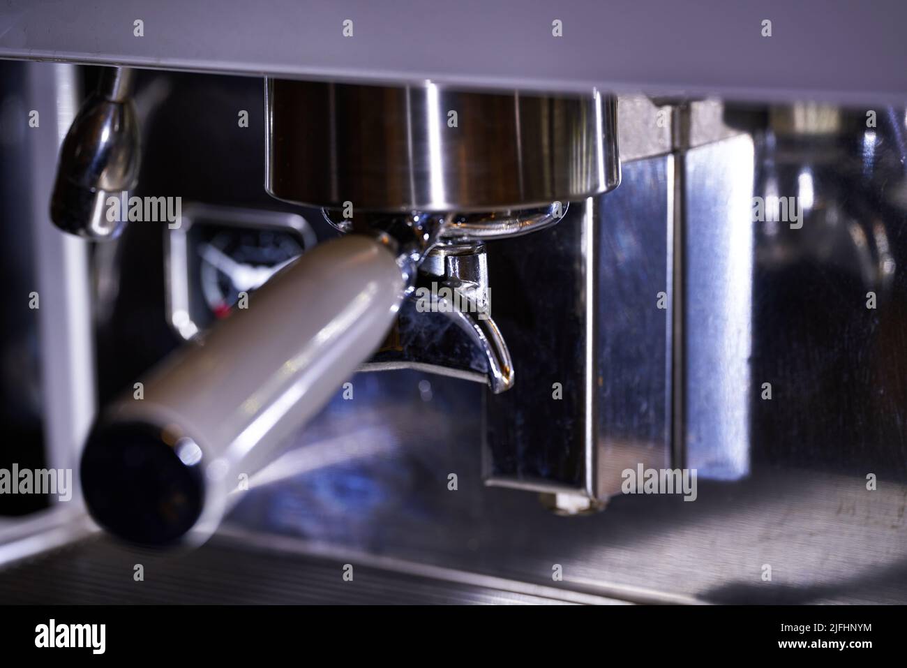 Handle to load coffee in automatic coffee maker. High quality photo ...
