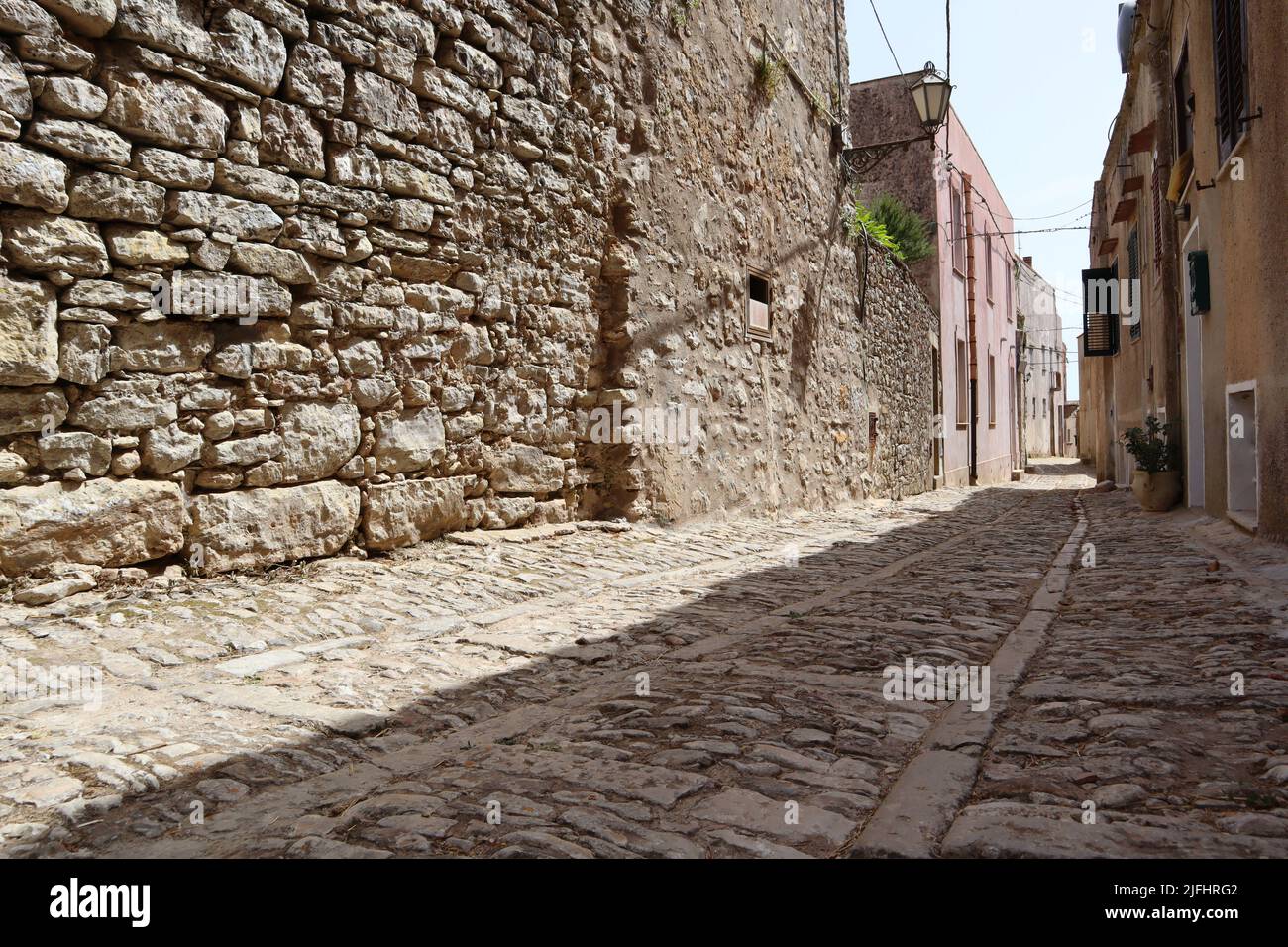 Erice, Sicily (Italy): medieval street of Erice Stock Photo - Alamy
