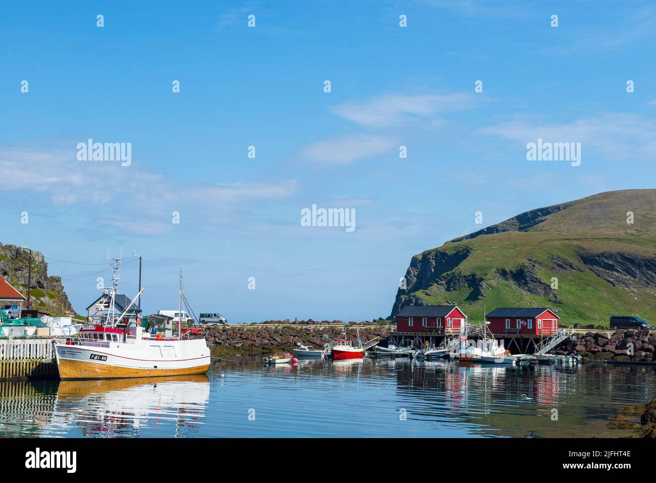Honningsvag Nordkapp. Norwegian. 06.23.2015.Small fishing port in ...