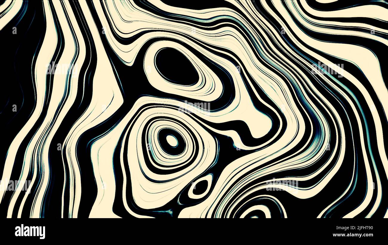 A black-and-white blob.Motion.A two-color drawing made in computer ...