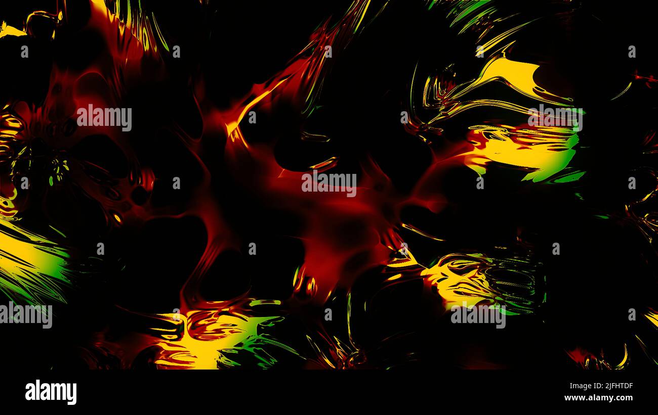 Dense liquid moving with metallic reflection. Motion. Beautiful liquid ...