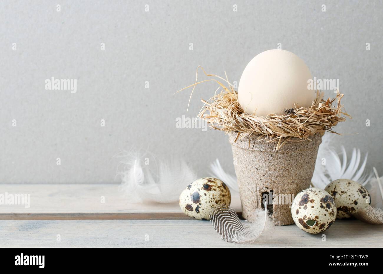 Simple easter decoration with egg. festive time Stock Photo - Alamy