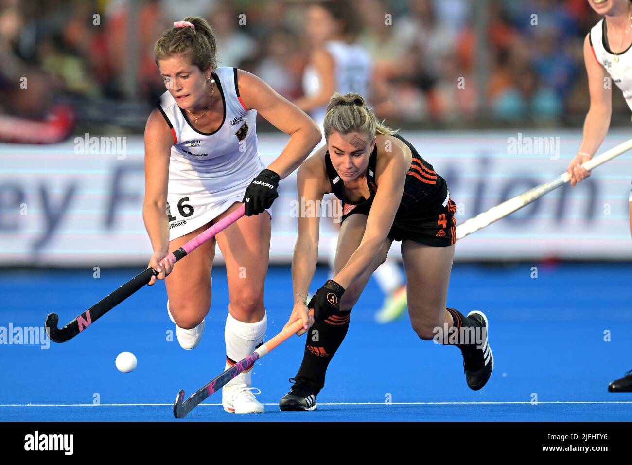 Silverstone, UK. 3rd July, 2022. AMSTERDAM - (lr) Germany hockey ...