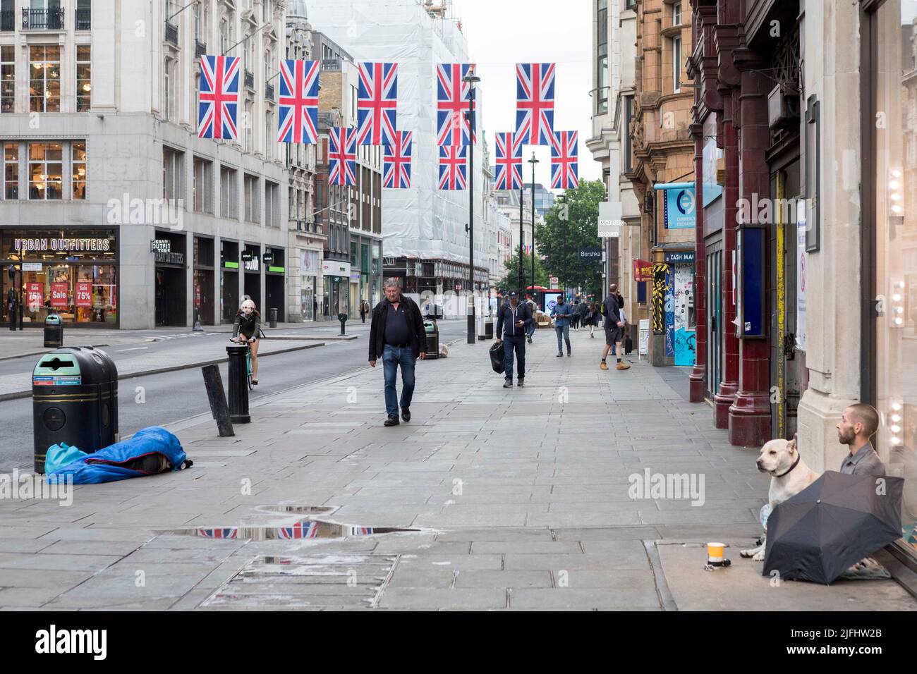 Central London seen unusually empty and deserted as the rail strike led ...