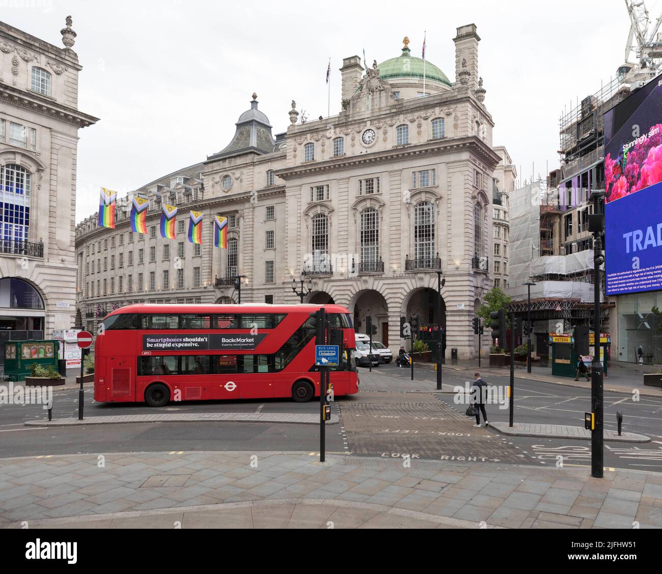 Central London seen unusually empty and deserted as the rail strike led ...