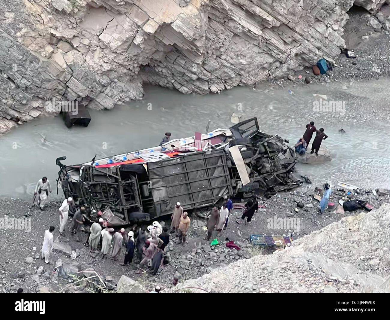 Sherani, Pakistan. 3rd July, 2022. Photo taken with a mobile phone ...