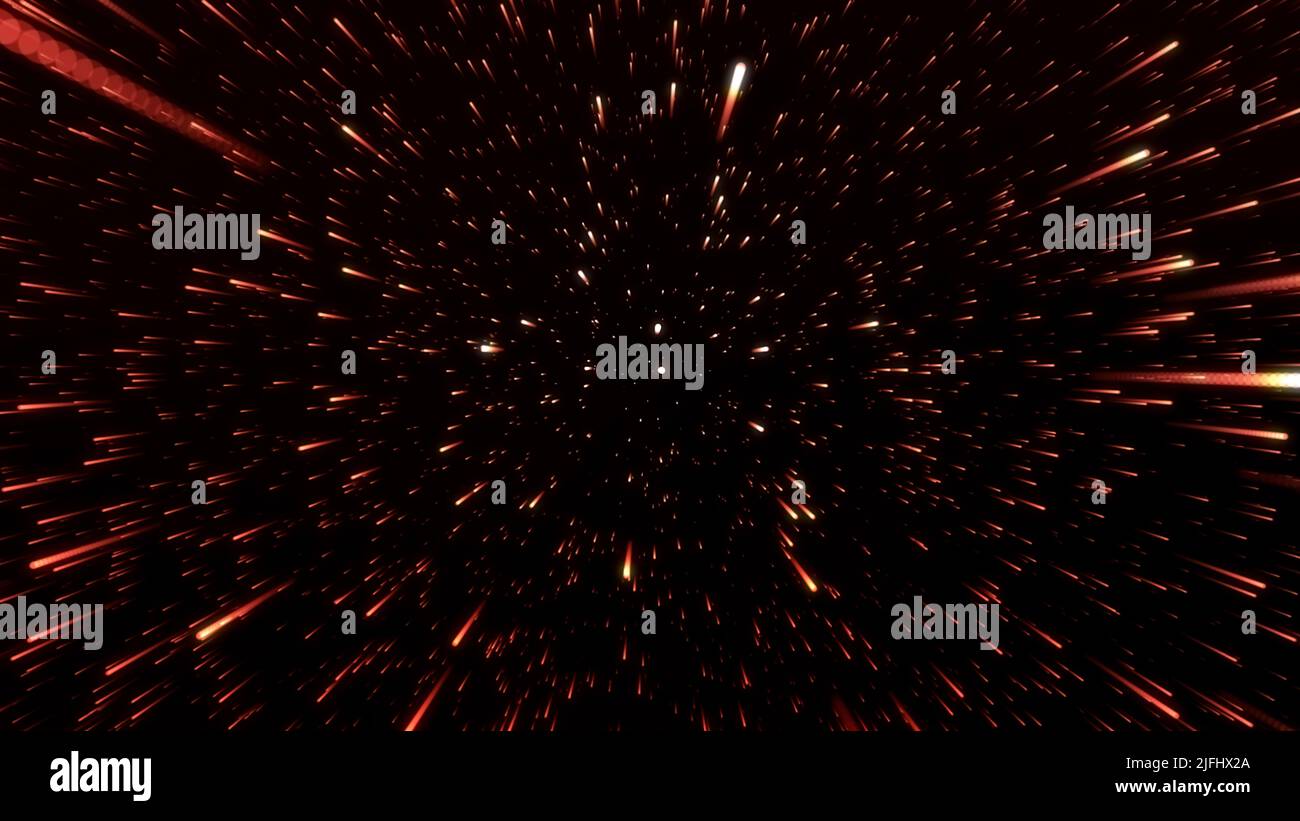 Dark background.Motion. Bright incident rays in abstraction of white ...