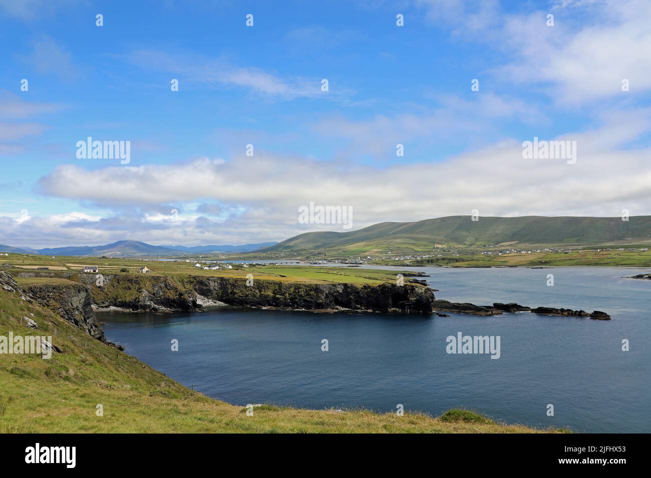 Views of Portmagee in County Kerry from Bray Head on Valentia Island ...