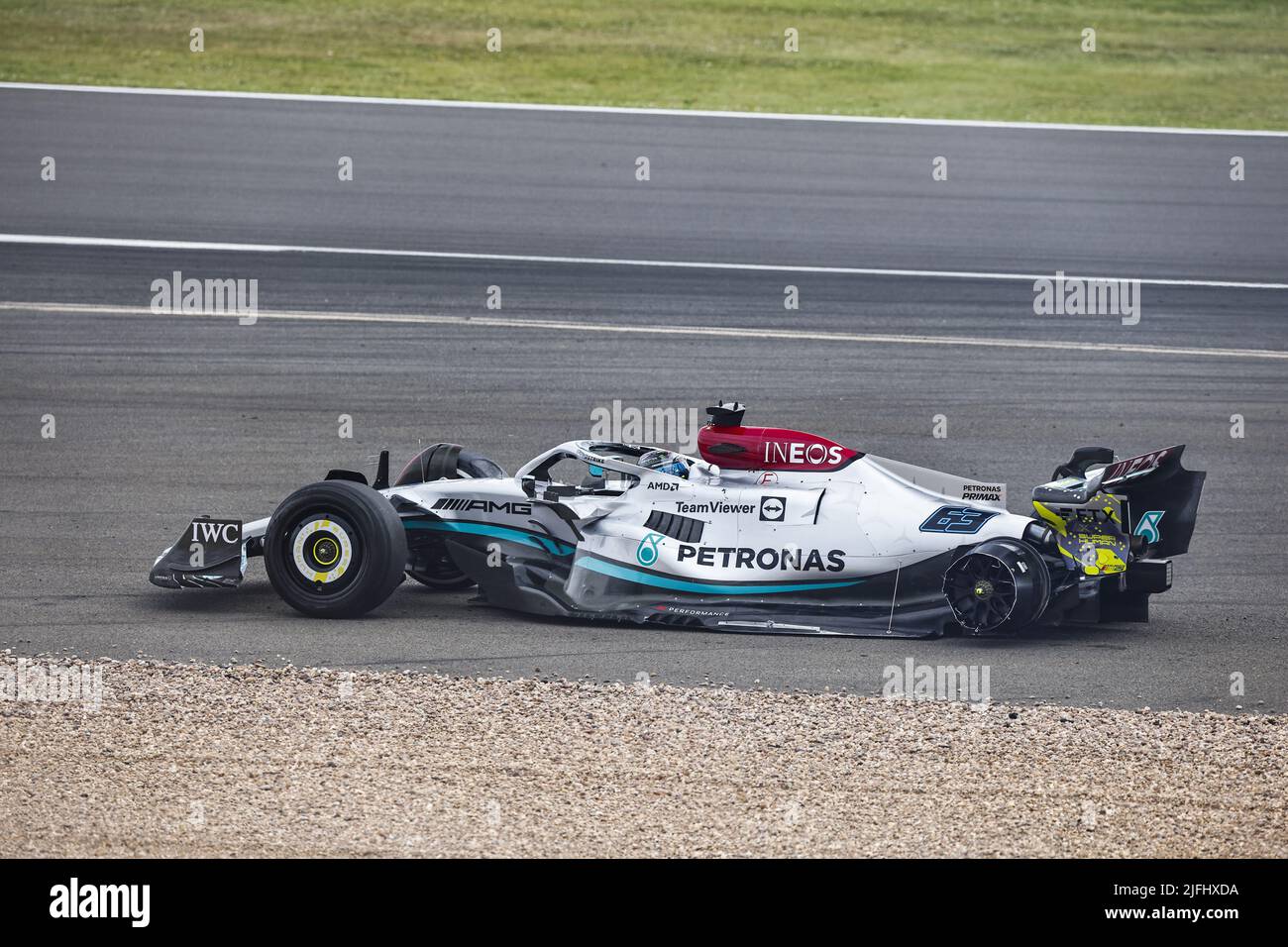 RUSSELL George (gbr), Mercedes AMG F1 Team W13, portrait crash ...