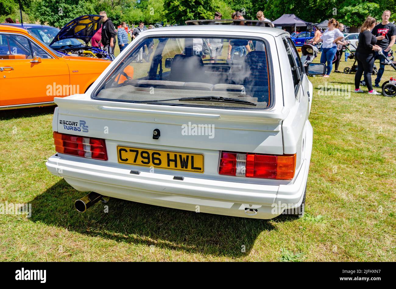 Rear view of a Ford Escort Mark 3 RS Turbo at The Berkshire Motor Show ...