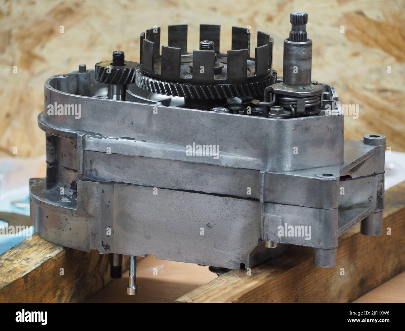 motocycle engine, workshop Stock Photo - Alamy