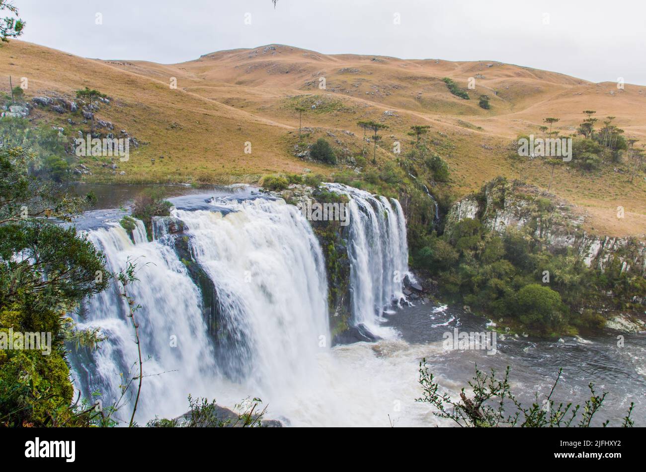 Green waterfall-river-rocks-covered with green moss-forest-waterfall ...