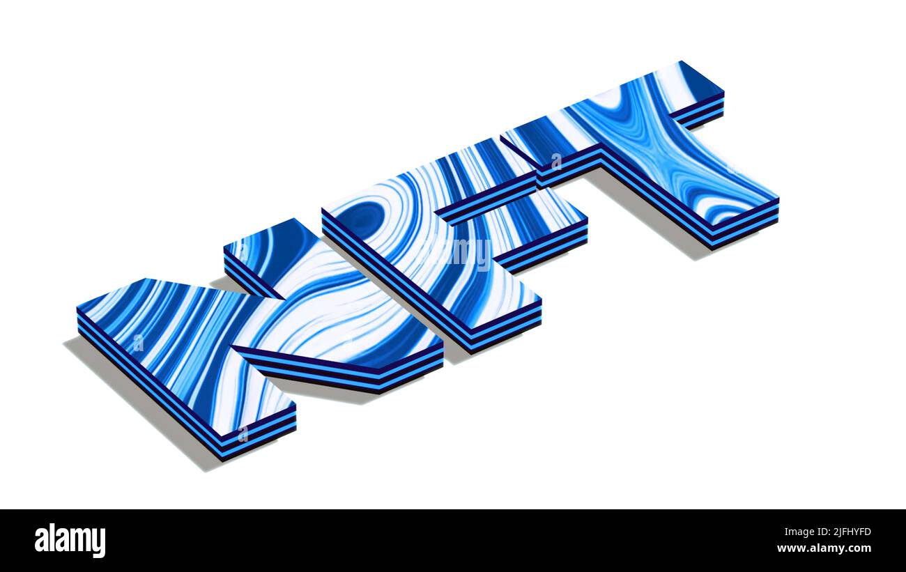 White background.Motion.Bright large letters of NFT in computer ...