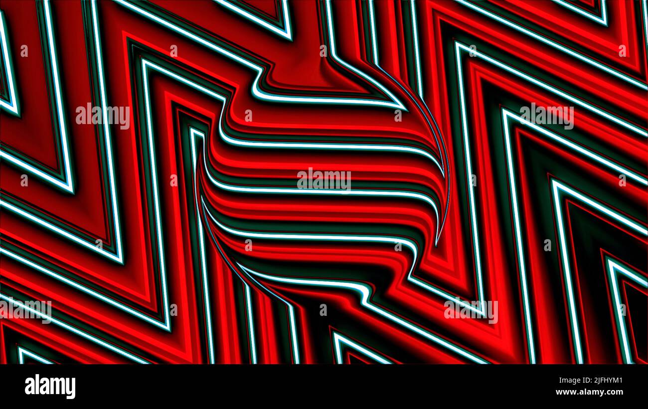 Red background in animation.Motion.A bright iridescent circle made of ...