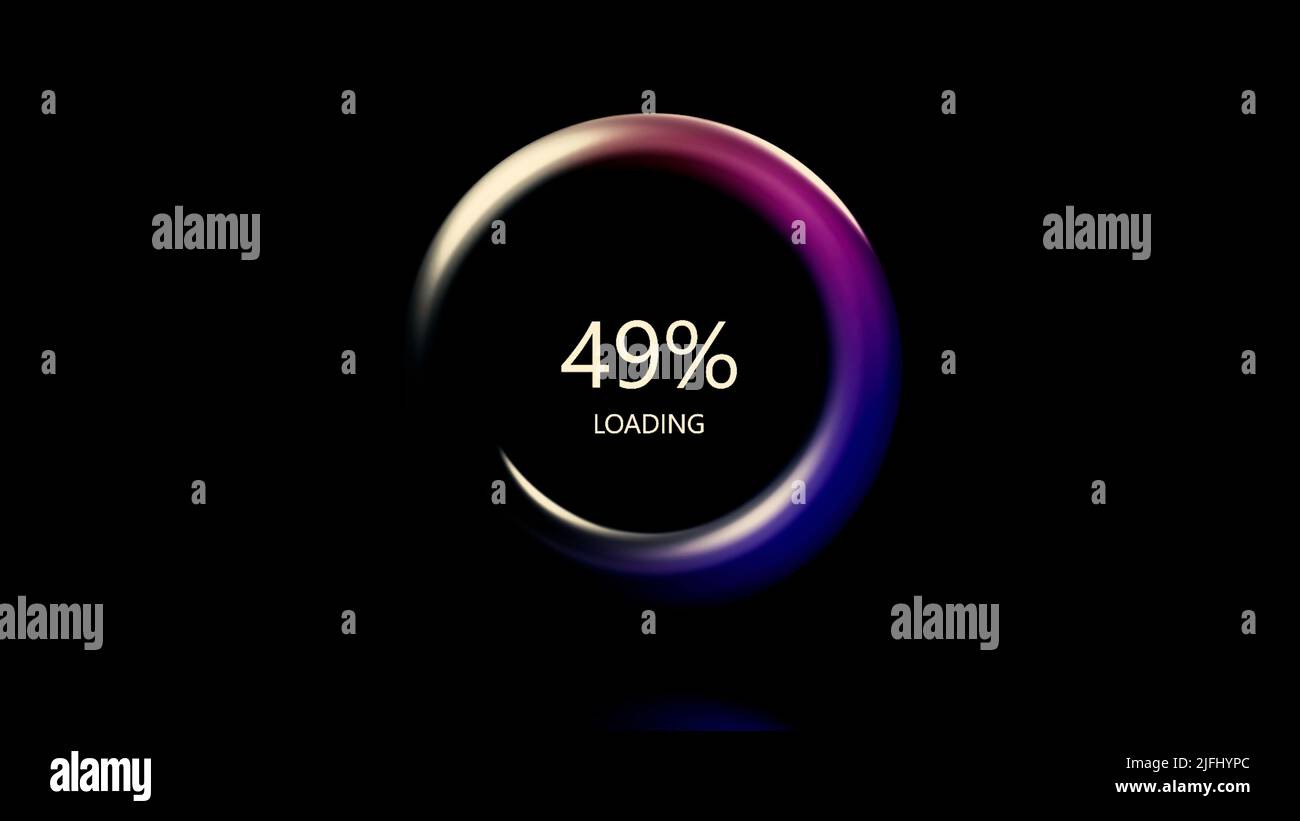 Black background.Motion. A bright running load in abstraction that ...