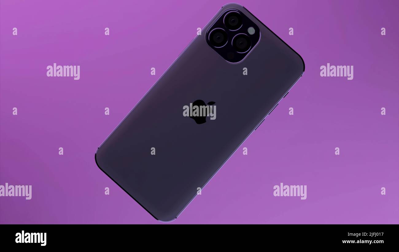 Model of new smartphone on isolated background. Design. 3D model of new ...