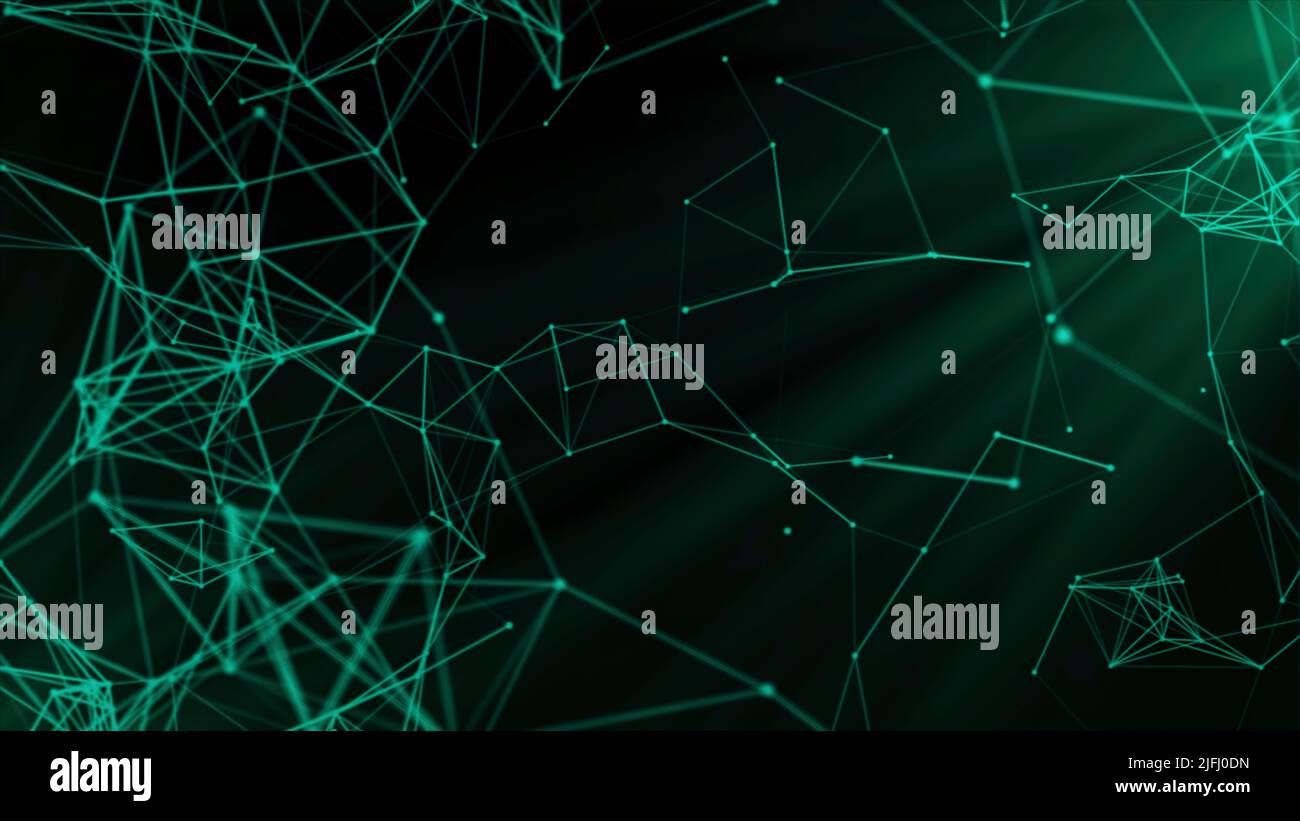 Beautiful animation with moving chains in space. Motion. Flying chains ...