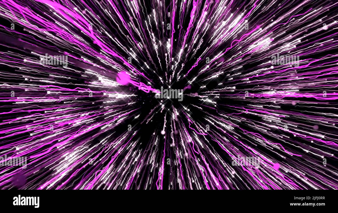 Moving bright stars with shining rays on black background. Motion ...