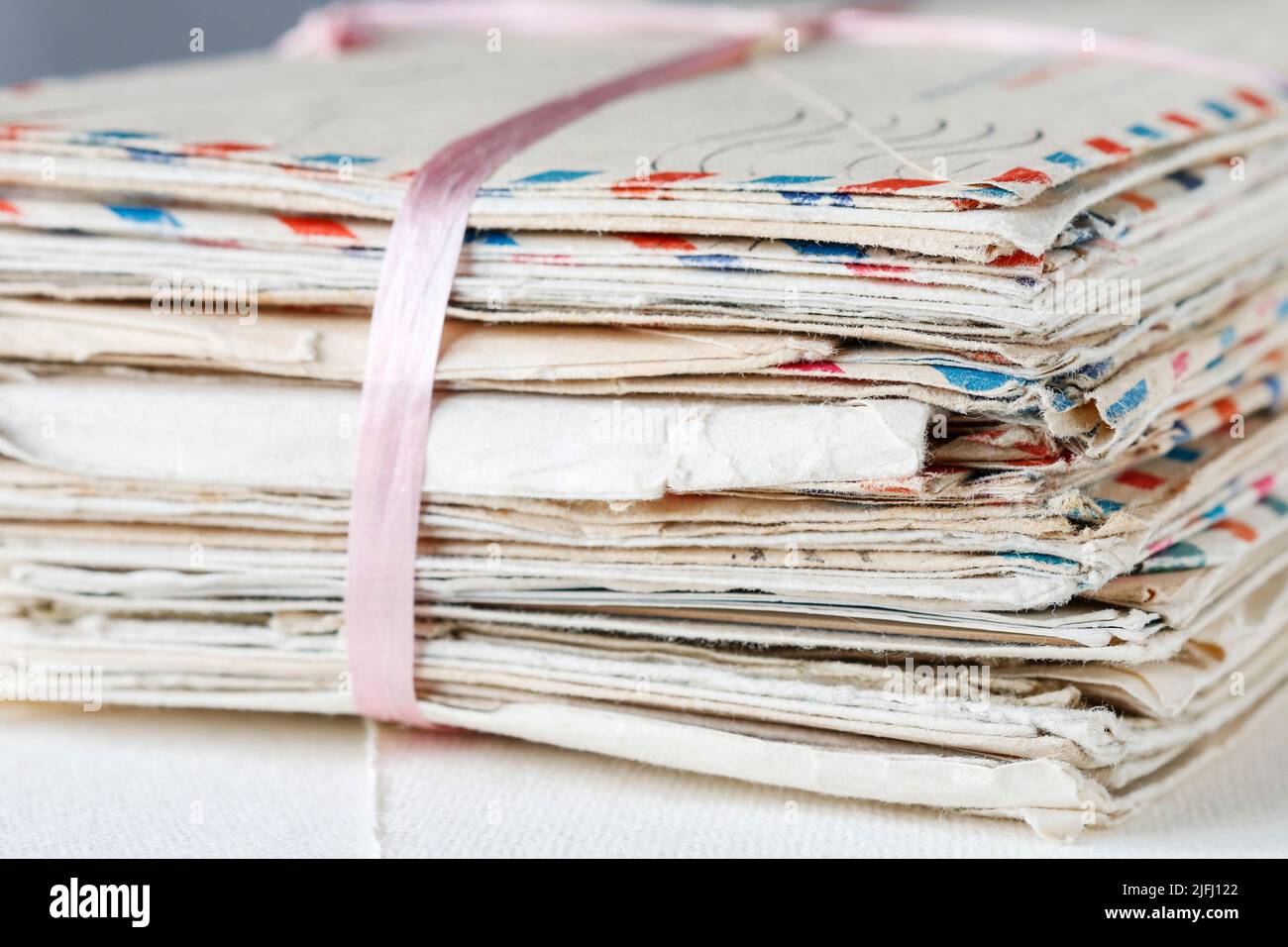 Stack of vintage letters. retro style Stock Photo - Alamy