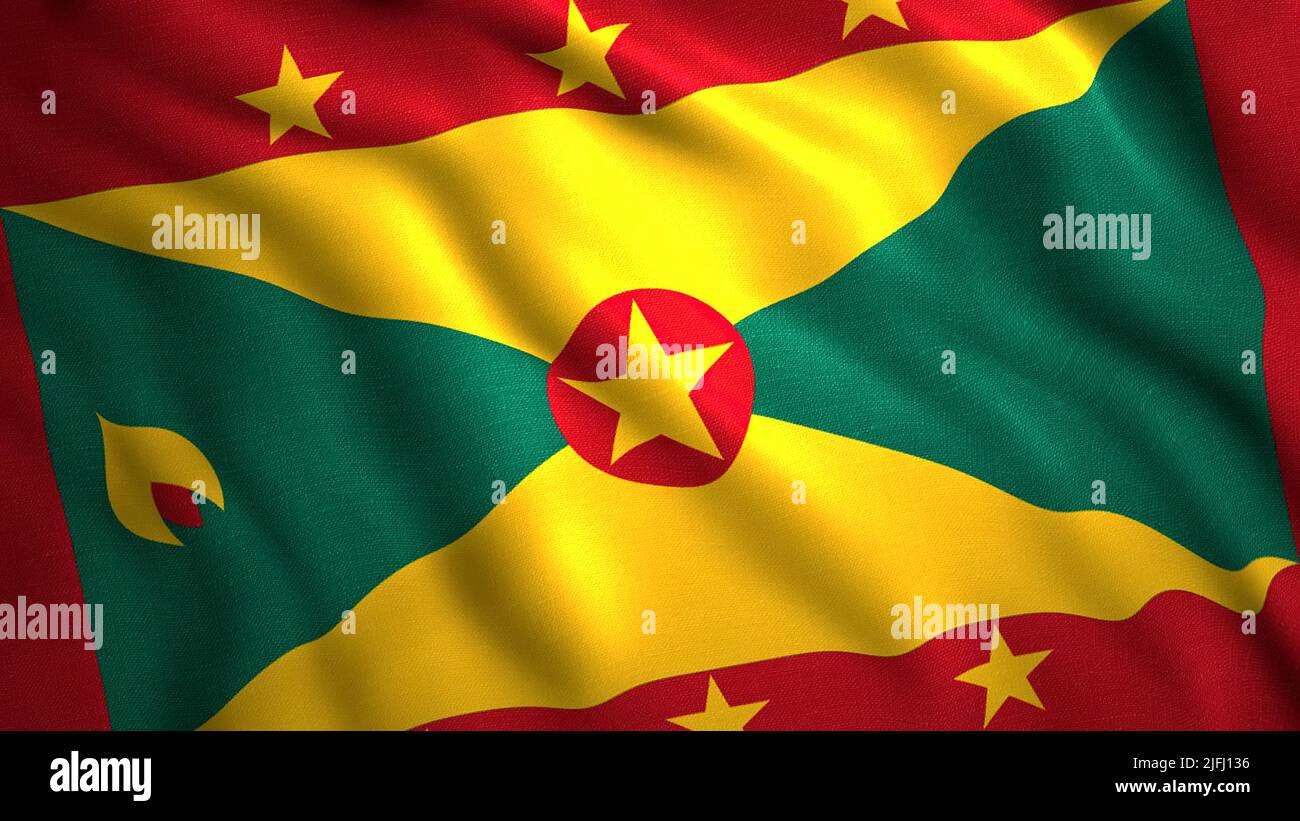 Grenada flag loop 4k hi-res stock photography and images - Alamy