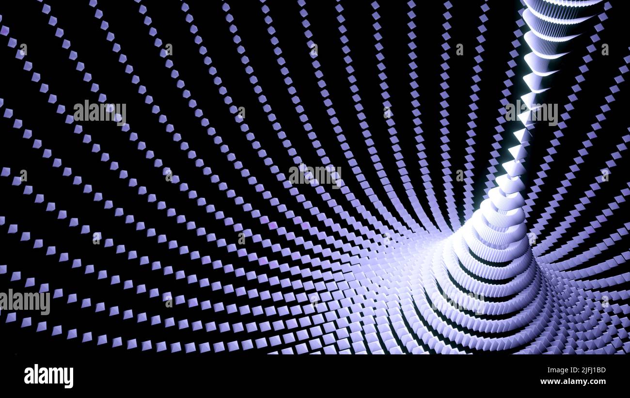 Funnel with moving lines. Design. Inside temporary space with funnel ...