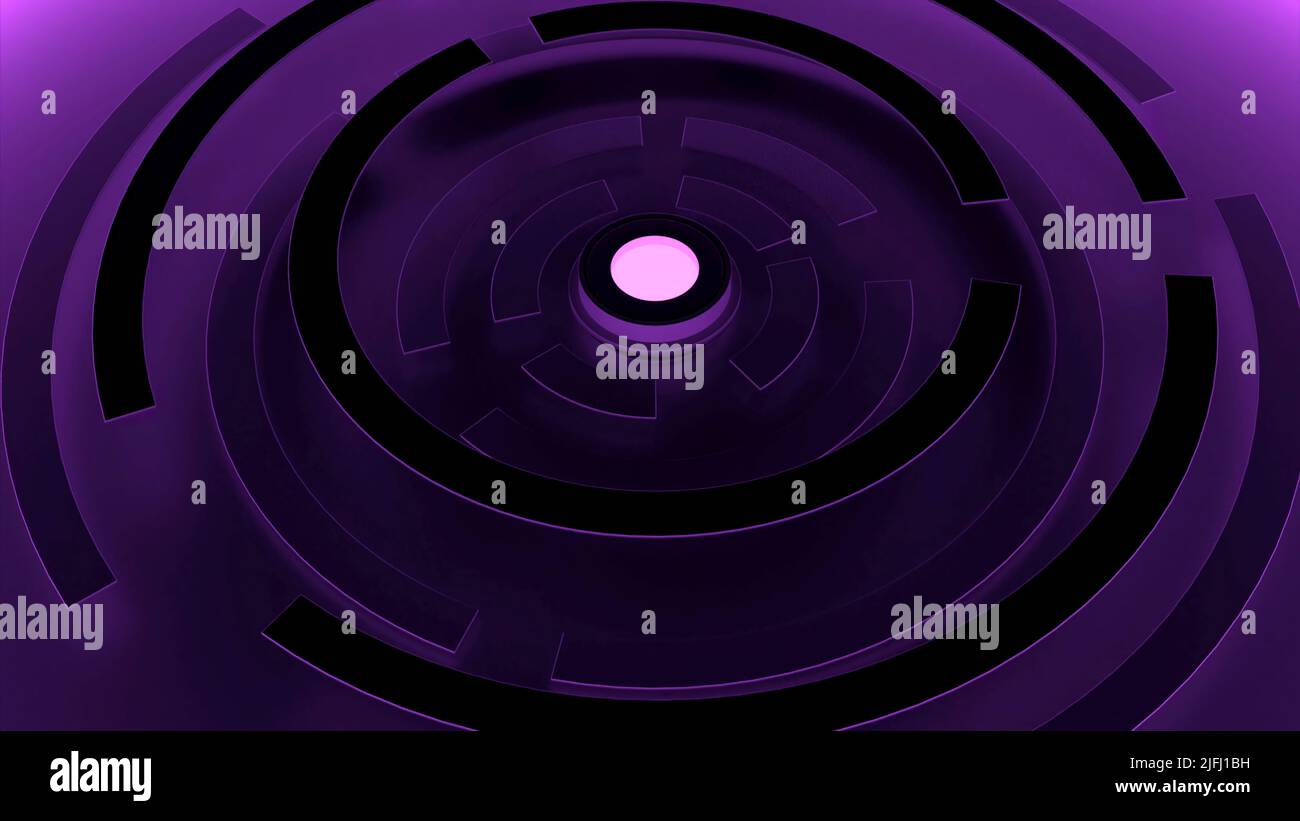 Glowing dot in center with rotating rings. Design. Futuristic mechanism ...