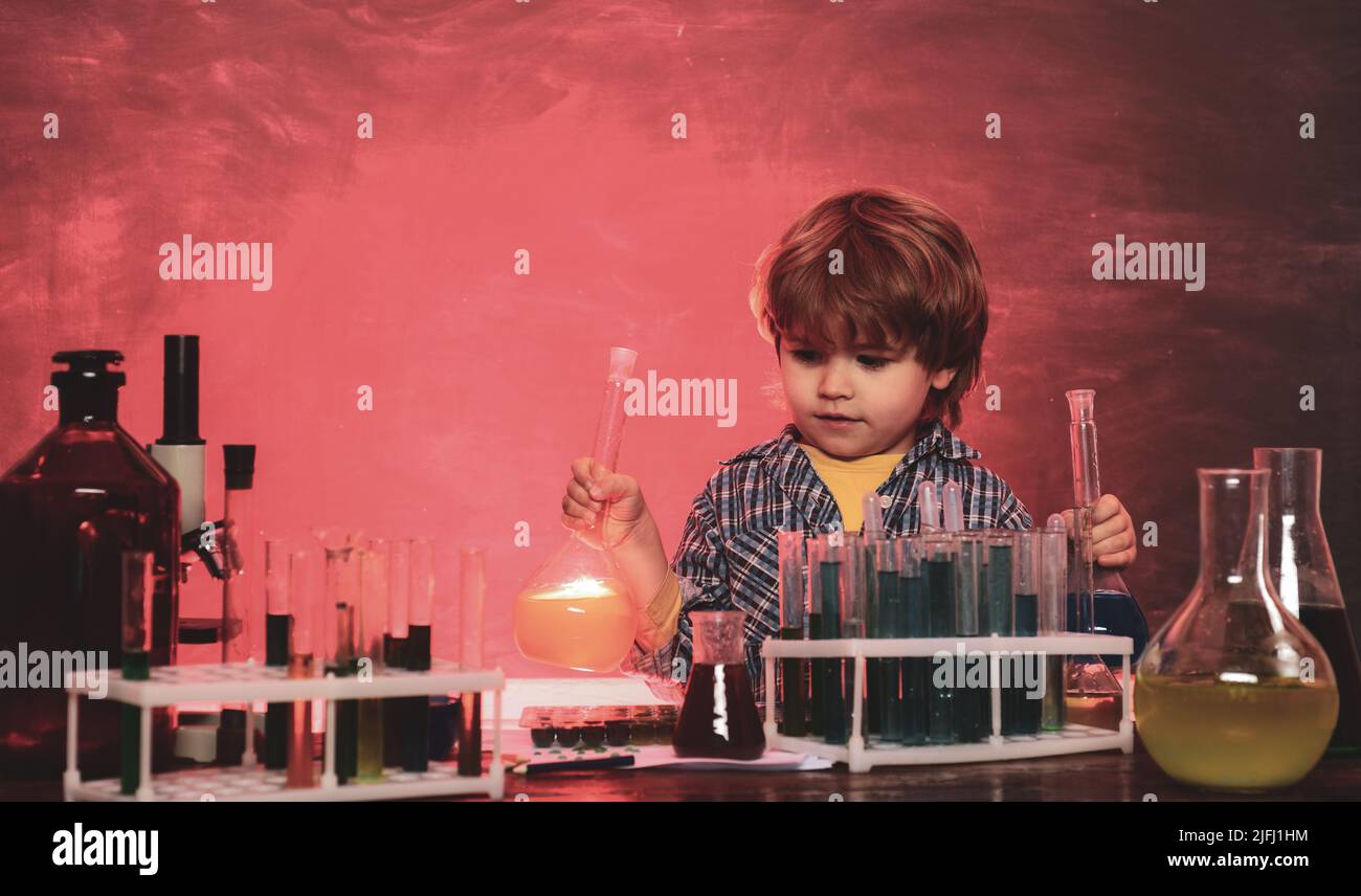 A chemistry demonstration. Biology experiments with microscope. Back to ...