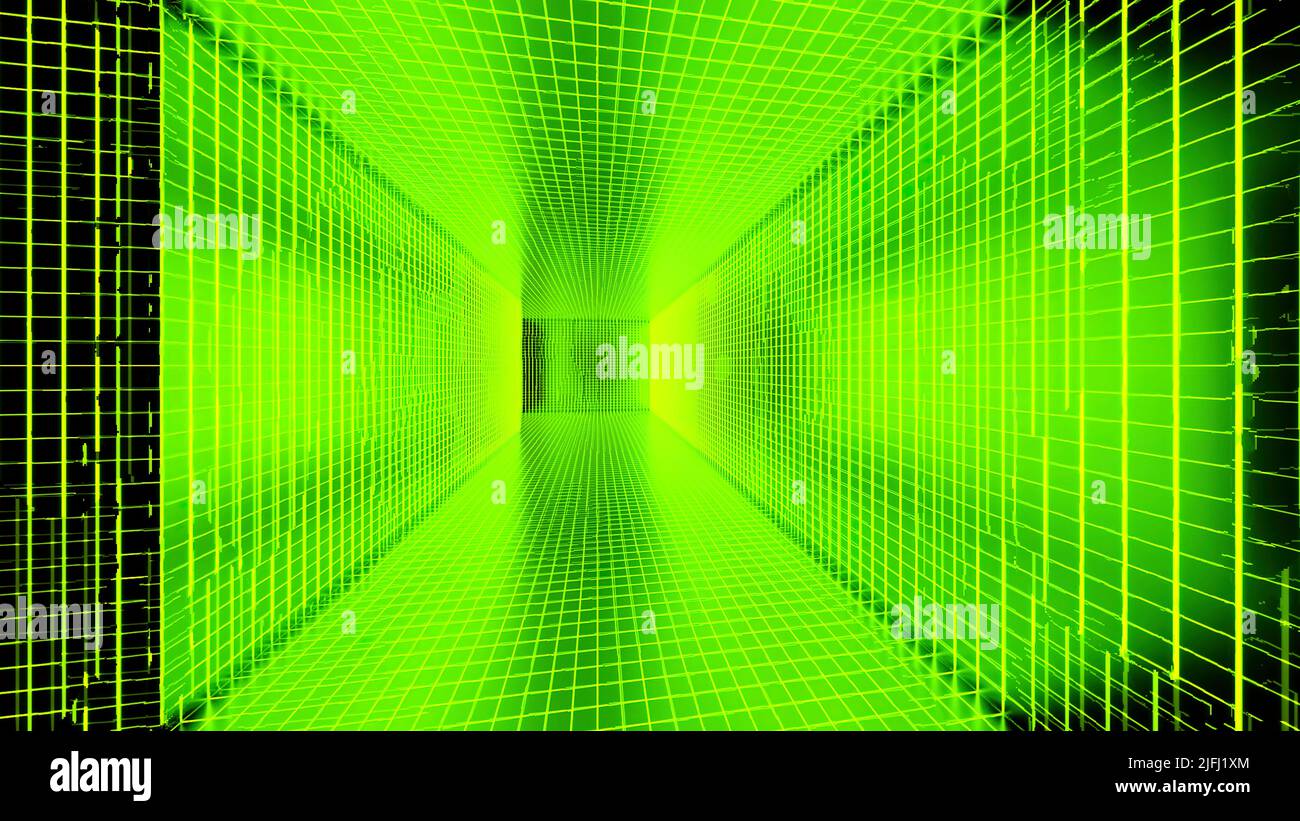 Bending and transforming digital world, computer processing ...