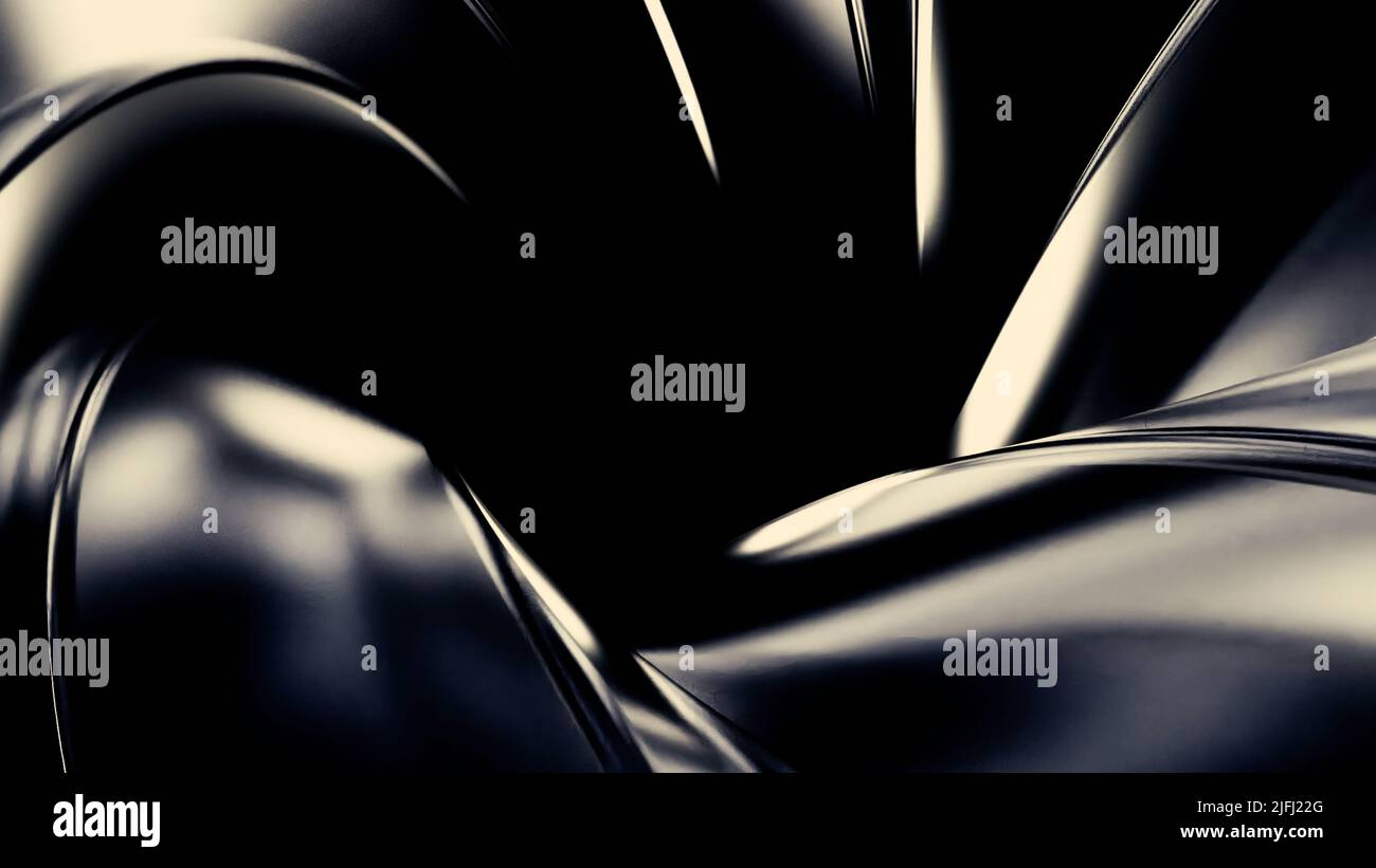 Metallic black and white glowing swirling texture, seamless loop ...