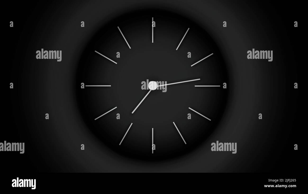 Abstract hand of the clock spinning fast, time passing and ...