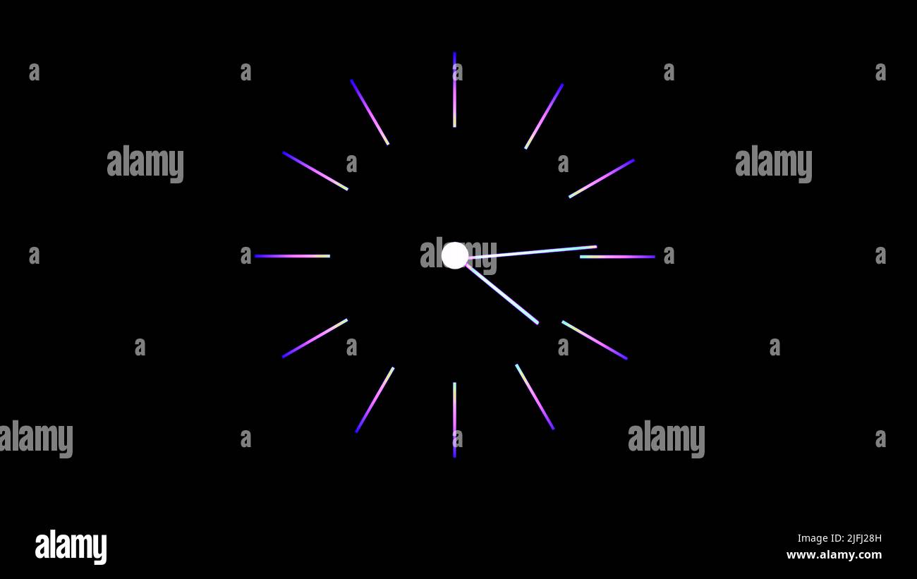 Abstract hand of the clock spinning fast, time passing and ...